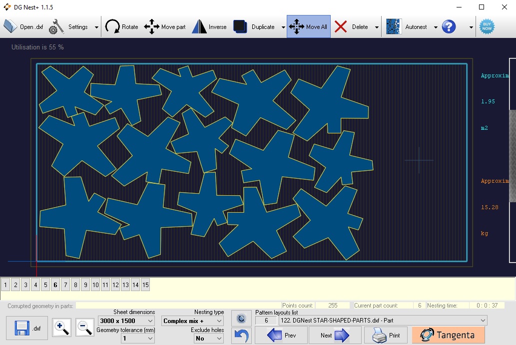 TANGENTA Software – Automatic Nesting, Unfolding 3D to 2D CAD software