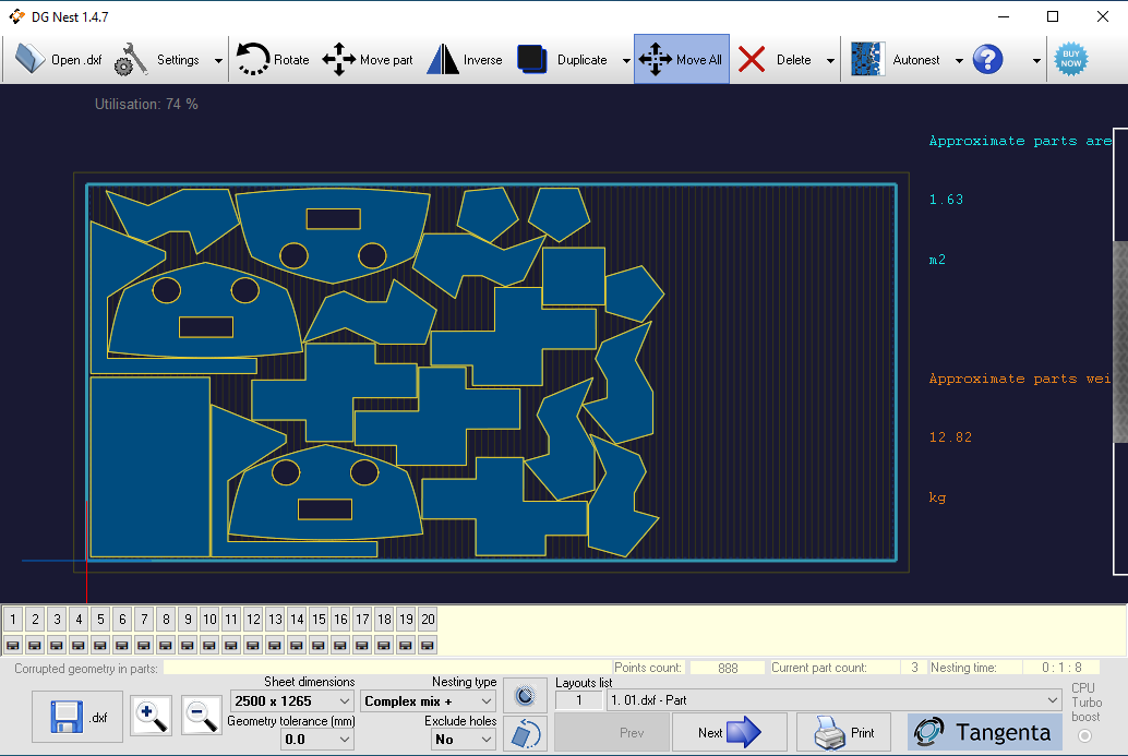 Ductwork & Nesting – TANGENTA Software