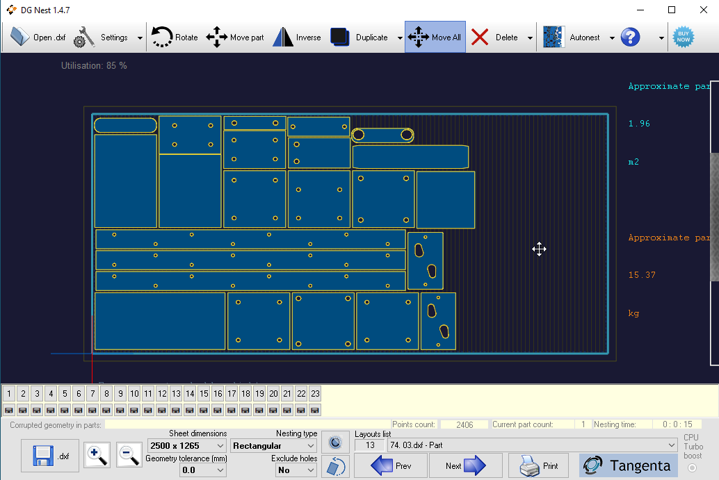 Ductwork & Nesting – TANGENTA Software