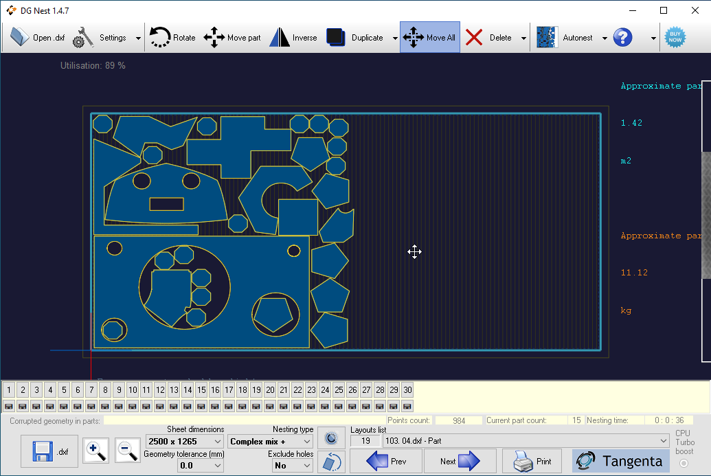 Ductwork & Nesting – TANGENTA Software