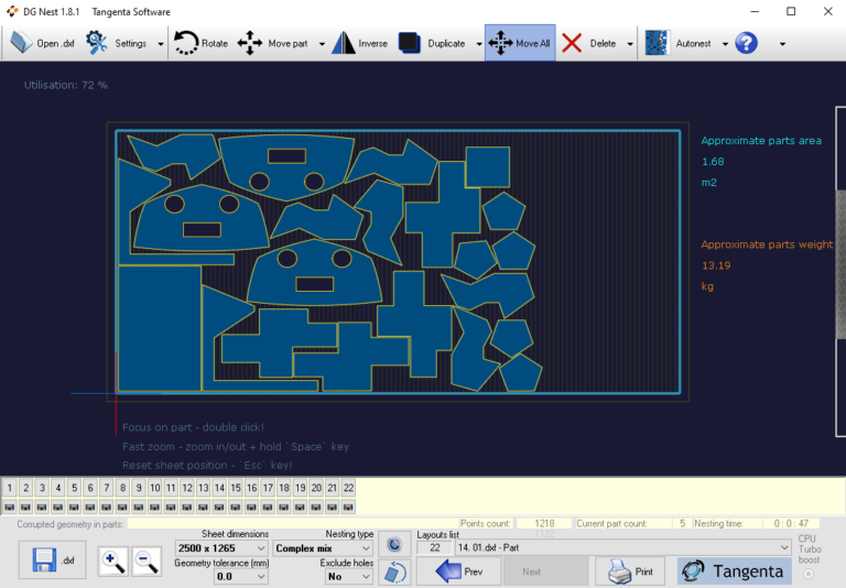 Ductwork & Nesting – TANGENTA Software