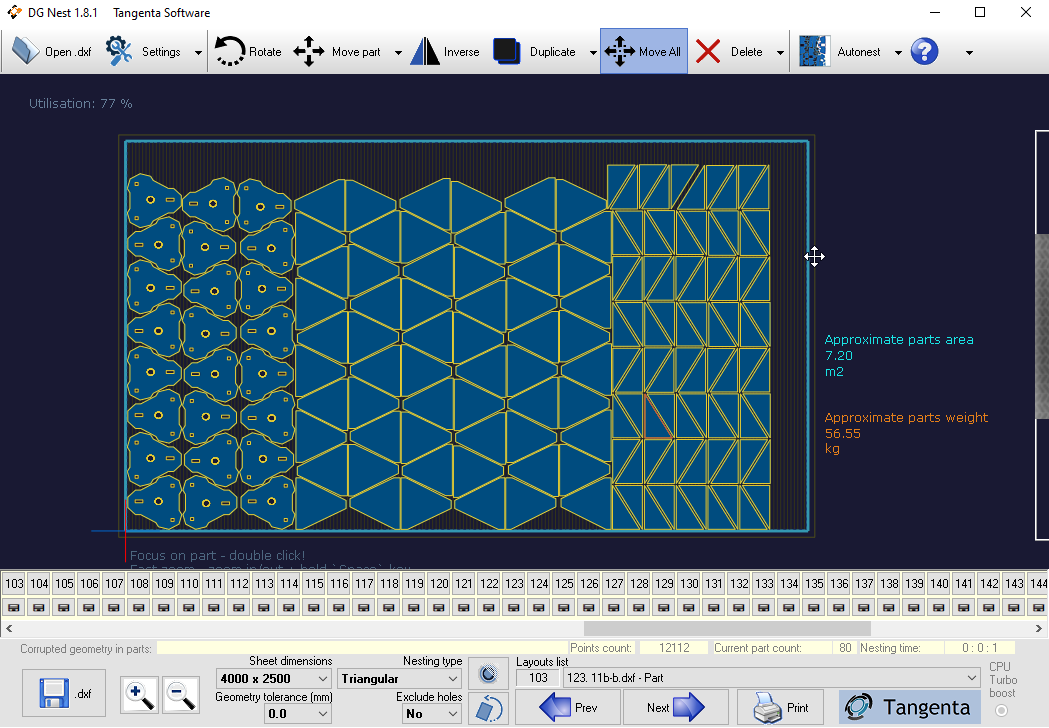 TANGENTA Software – Automatic Nesting, Unfolding 3D to 2D CAD software